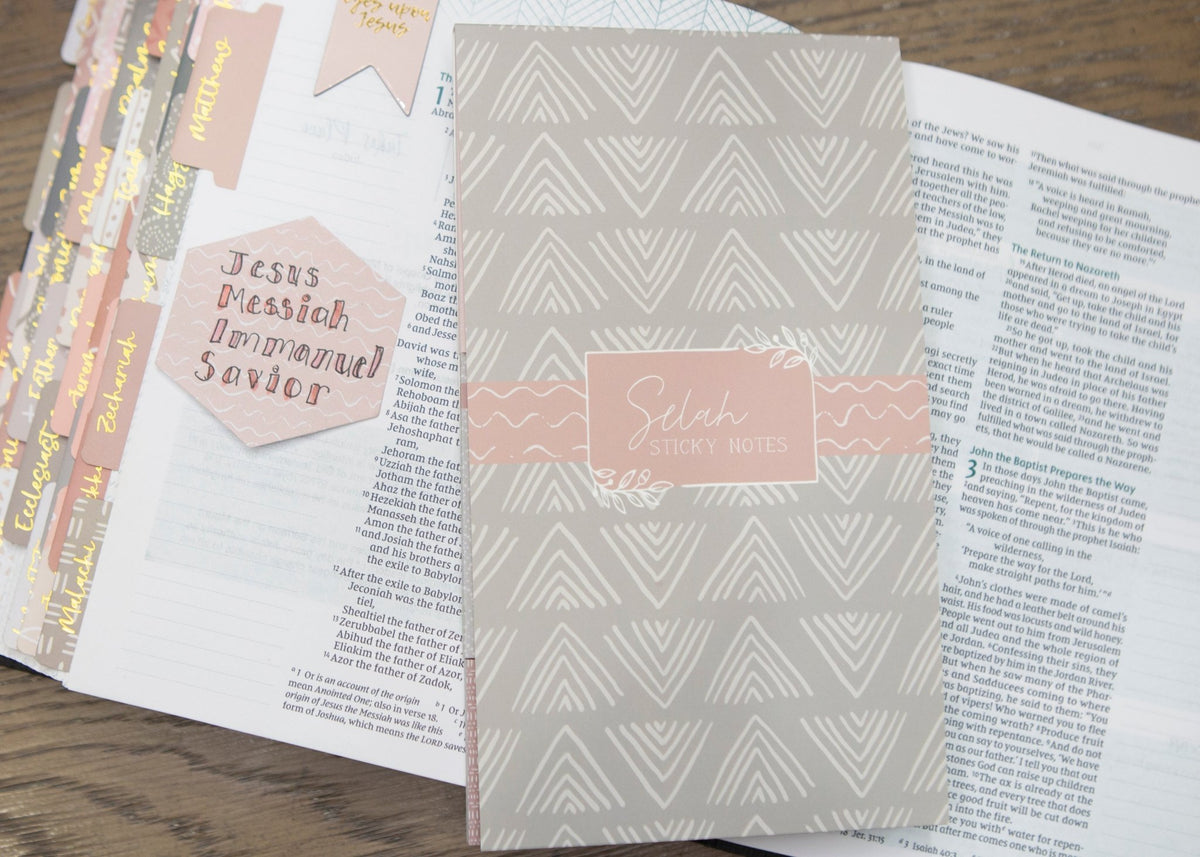 Selah Bible Study Sticky Notes | Sticky Note Set – chosenandcherishedshop