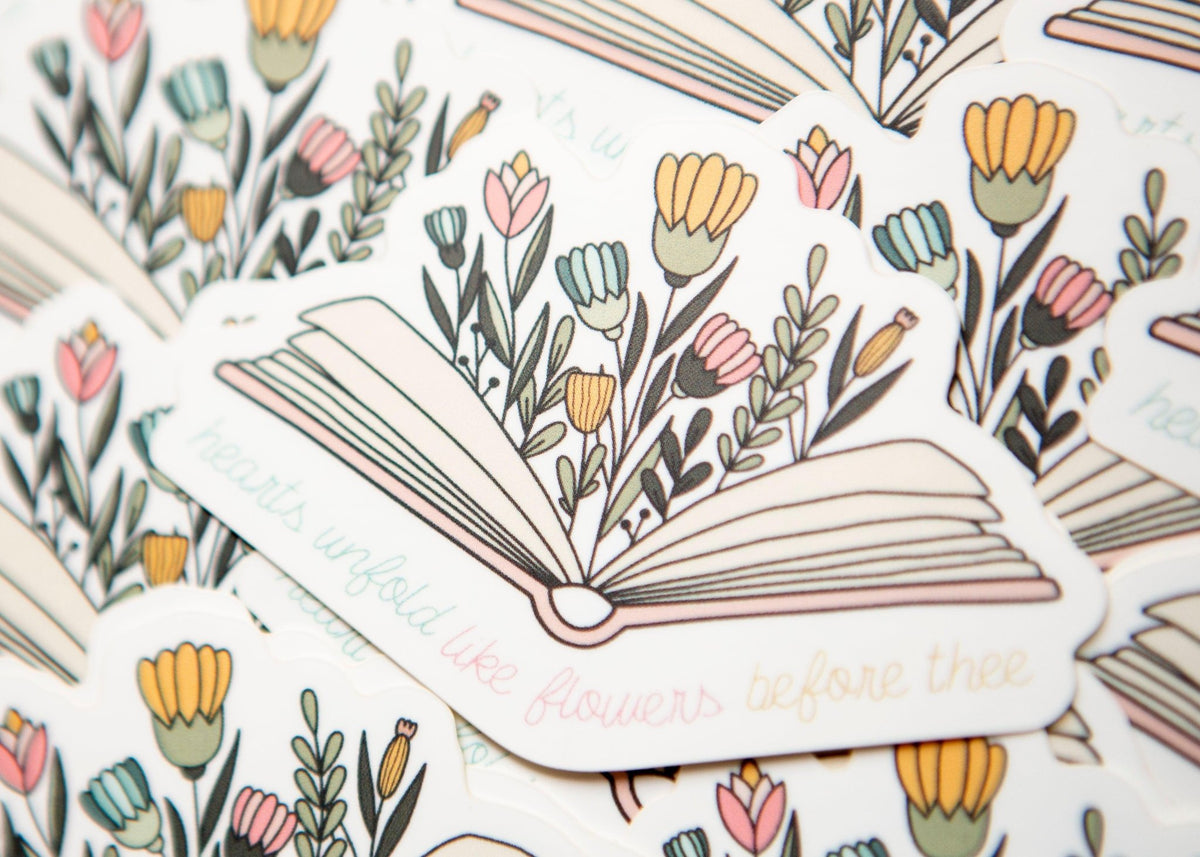 Hearts Unfold Hymn Sticker | Laptop Bible Stickers – chosenandcherishedshop