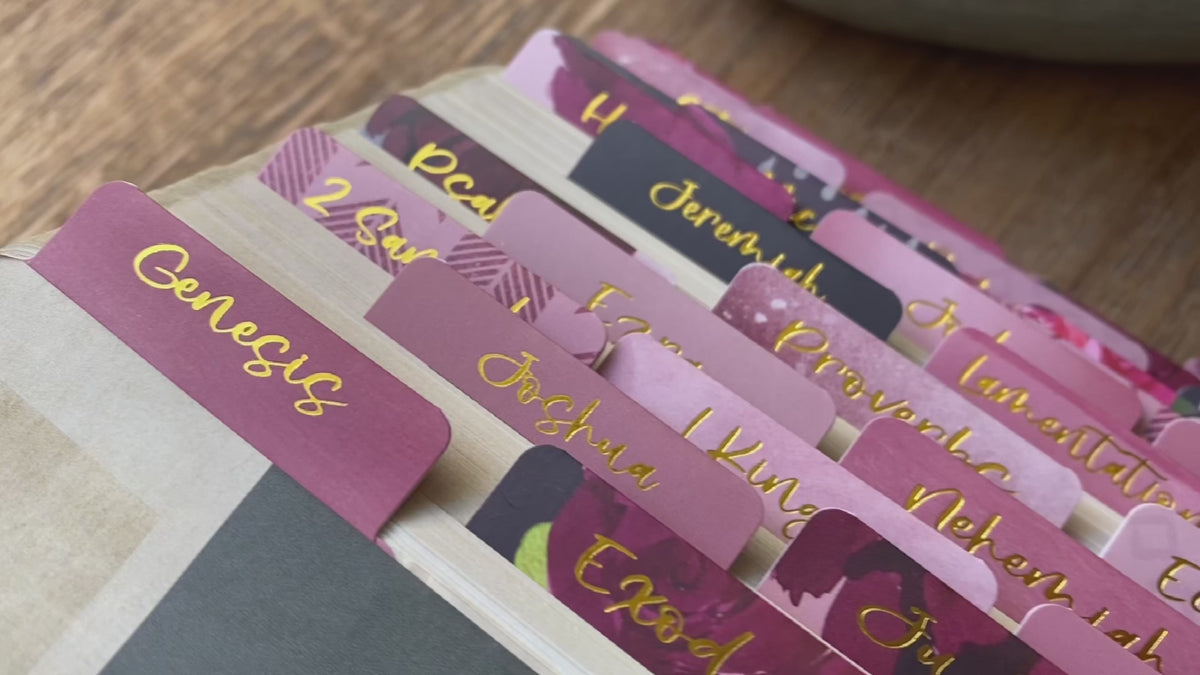 Floral Bible Tabs | Bible Book Tabs – chosenandcherishedshop